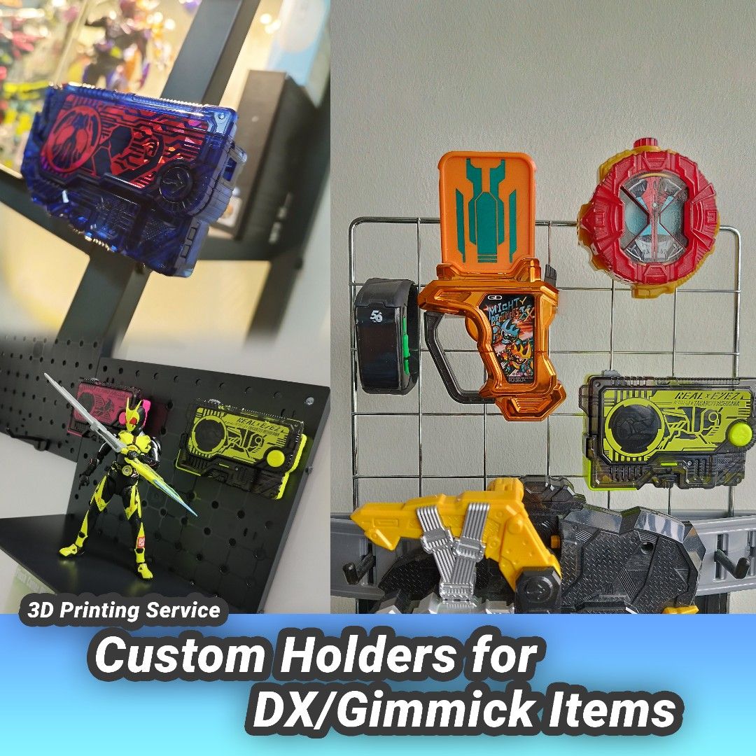 Custom DX/Gimmick Item Holders for display. Kamen Rider, Super Sentai ...