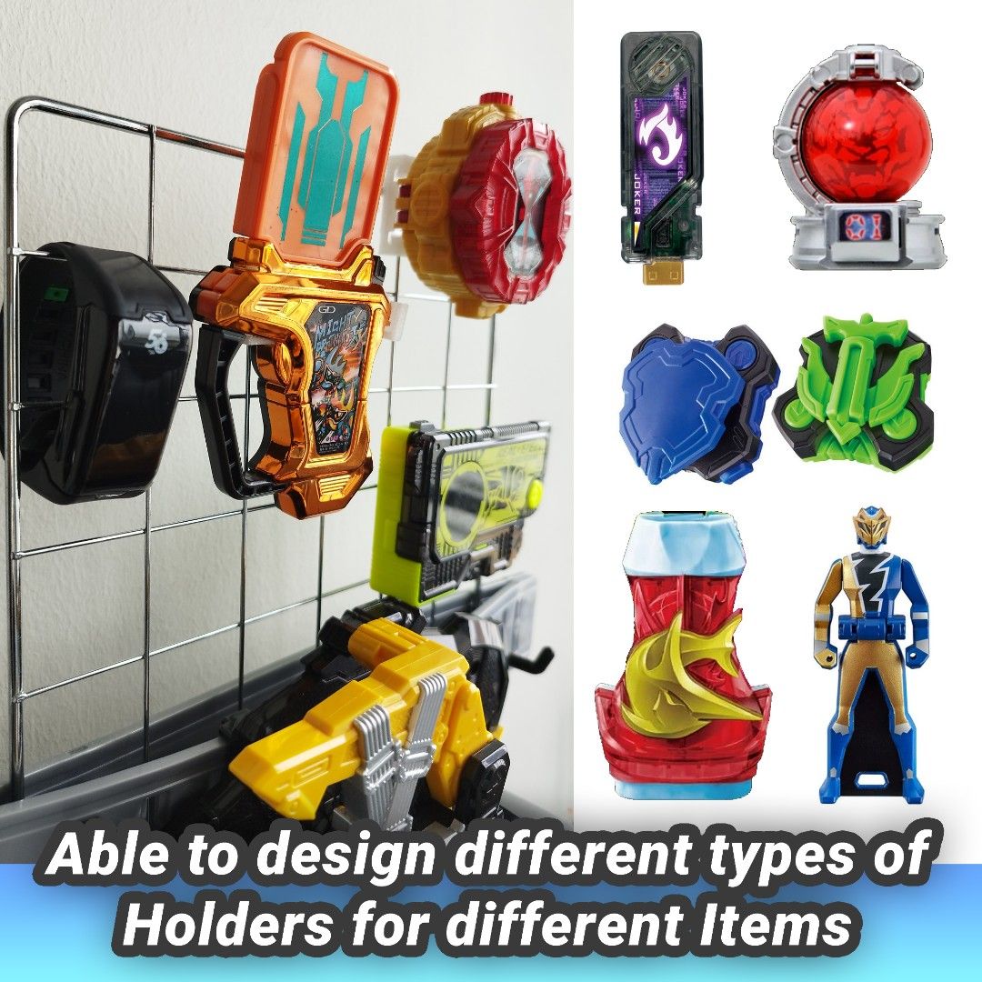 Custom DX/Gimmick Item Holders for display. Kamen Rider, Super Sentai ...