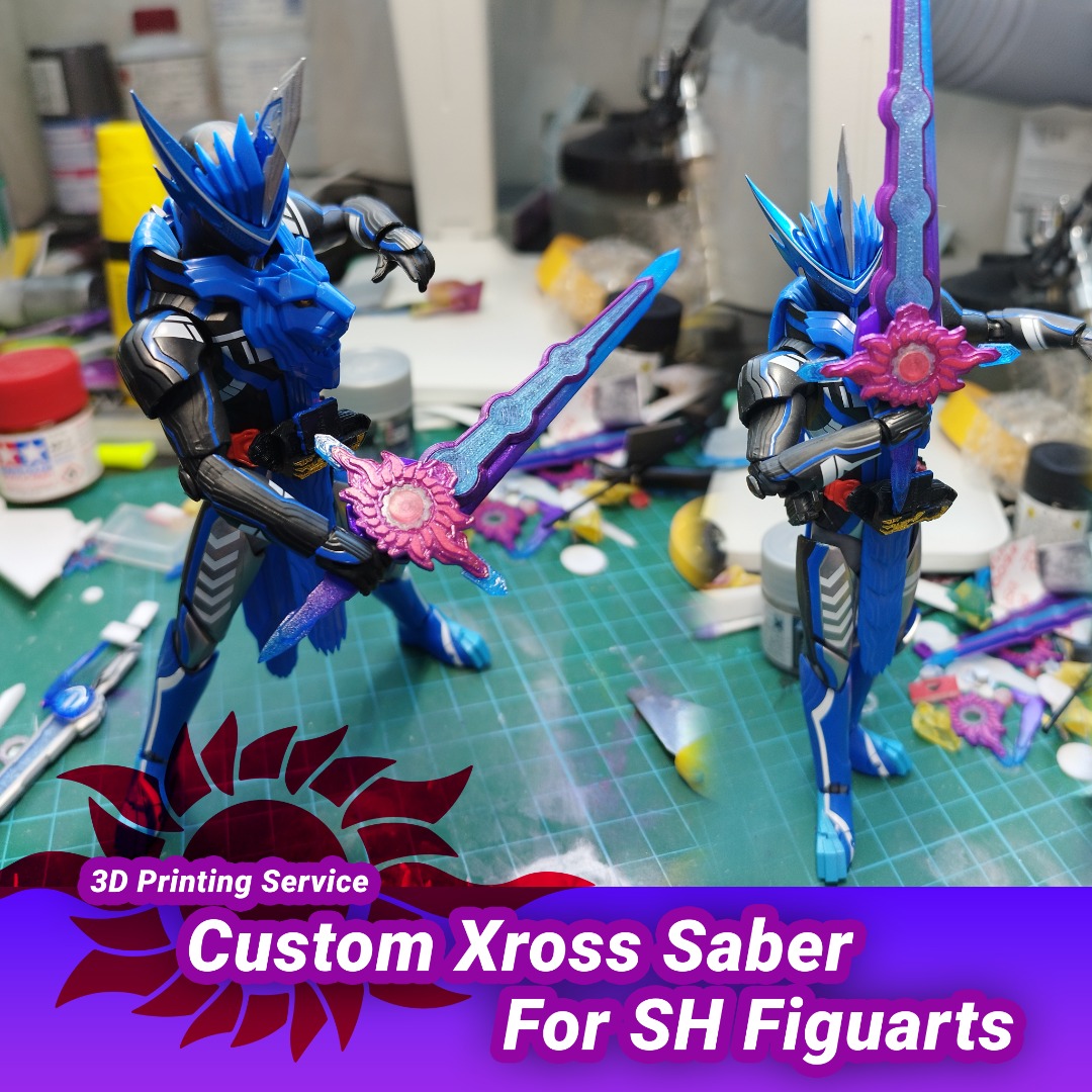 Custom Made Xross Saber Blade for SH Figuarts SHF Kamen Rider, Hobbies ...