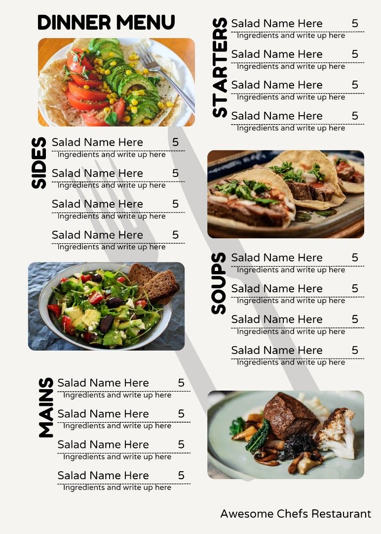 Digital download canva templates menu restaurant cafe Diner design ...