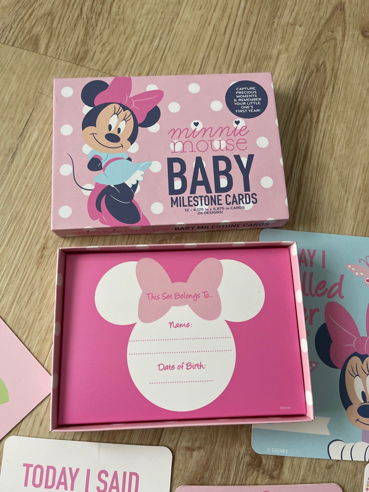 Disney Minnie Mouse Baby Milestone Cards, Hobbies & Toys, Stationery ...