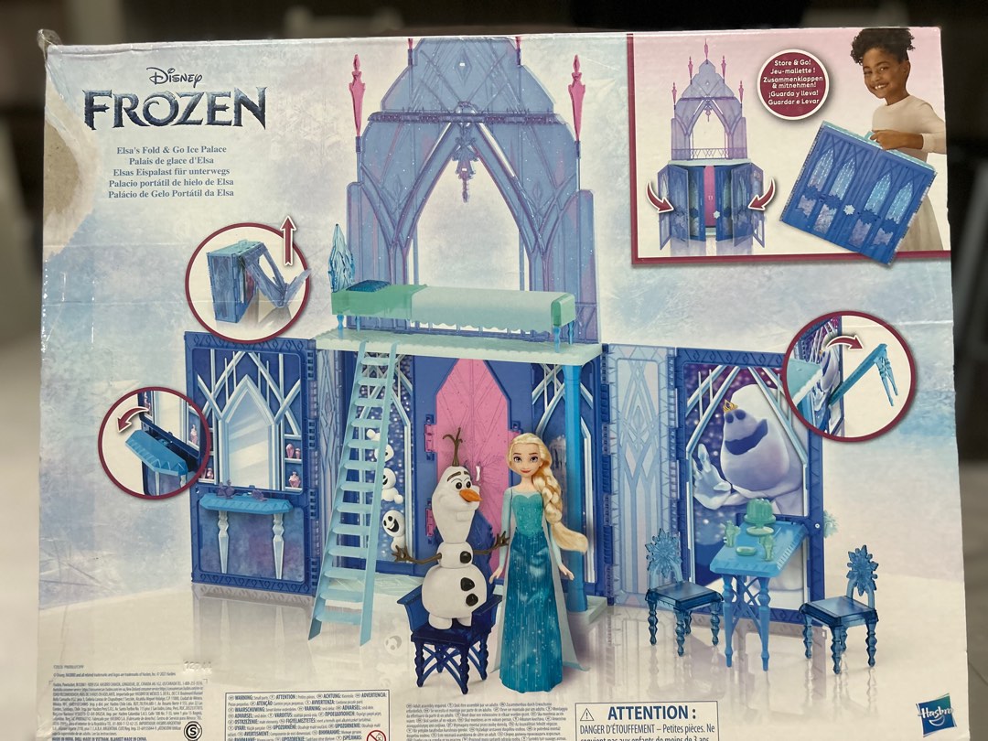 Disney's Frozen Elsa's Fold and Go Ice Palace Castle Playset, Doll ...