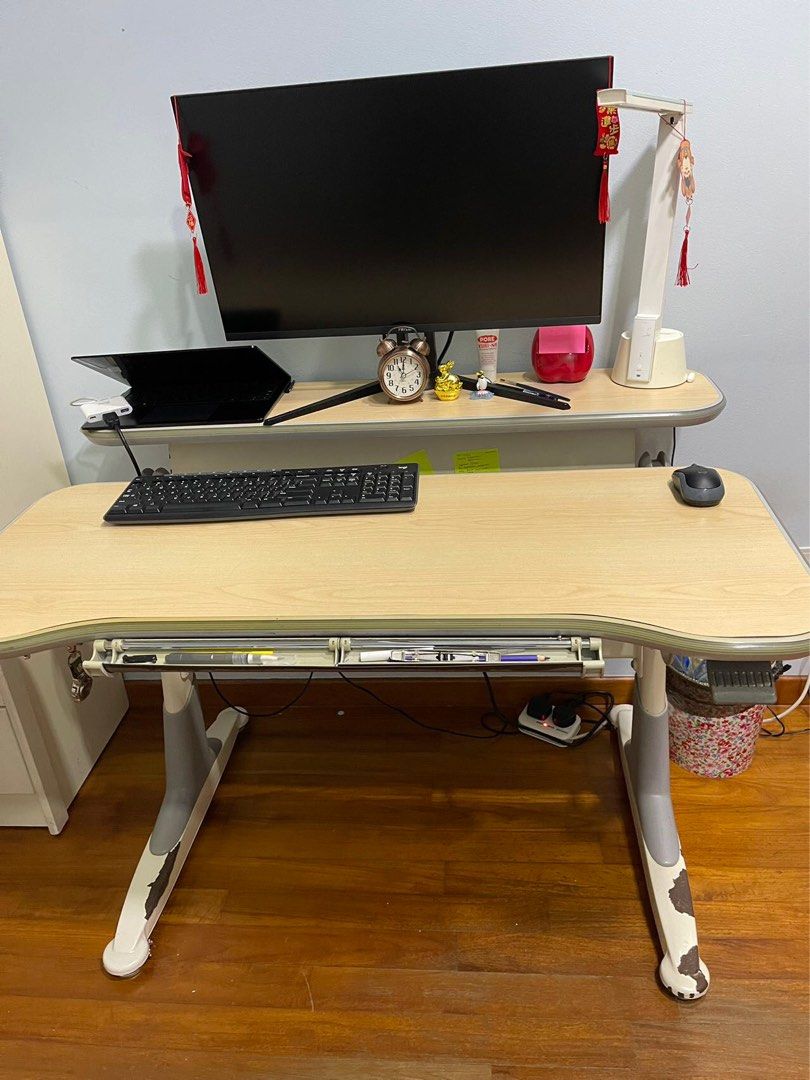 Ergonomic adjustable study desk for kids to adult height, Furniture ...