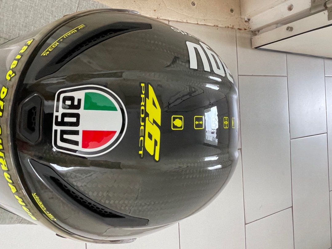 Full Carbon Fibre AGV helmet (Project 46), Motorcycles, Motorcycle ...