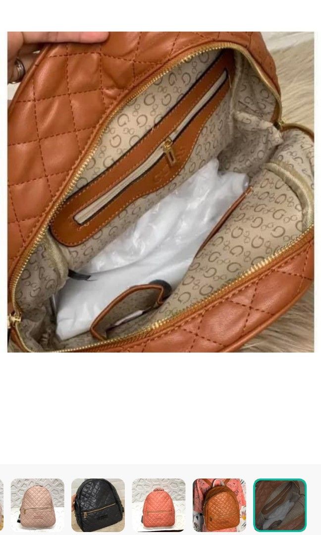 Guess Quilted Backpack, Women's Fashion, Bags & Wallets, Backpacks on ...
