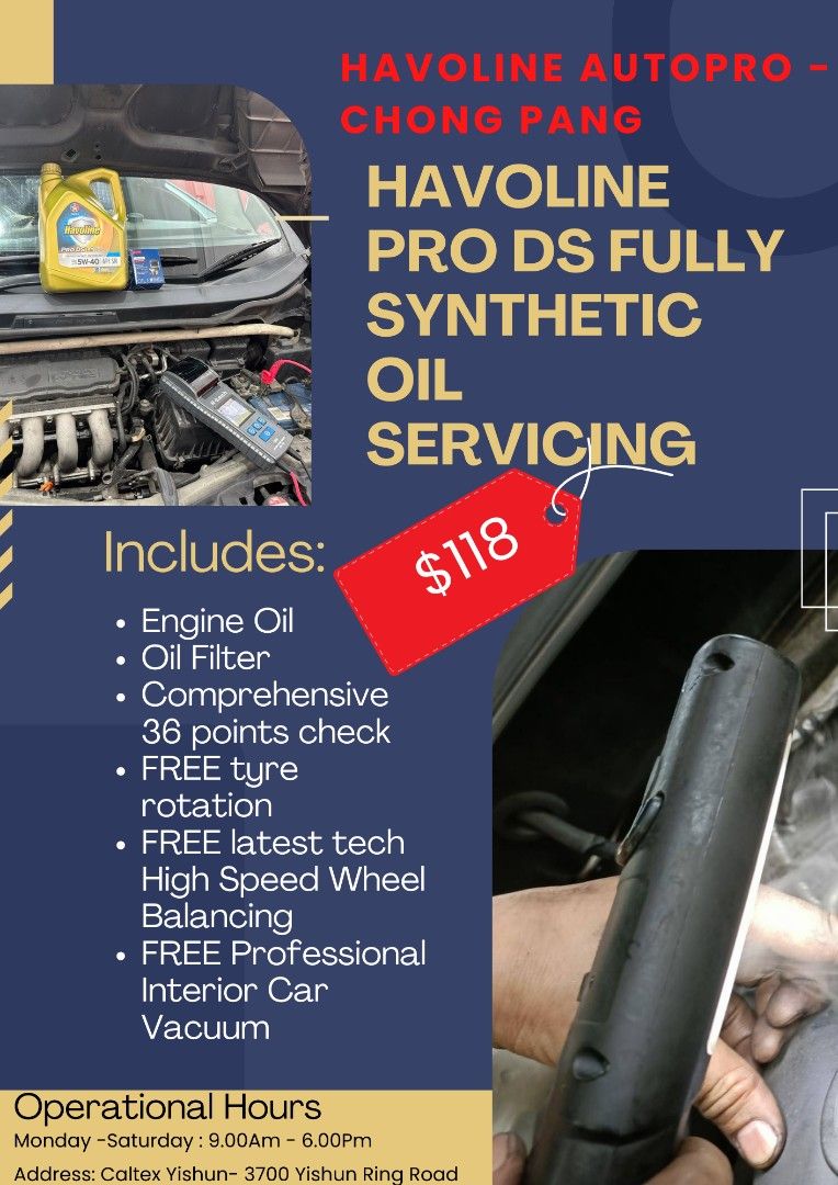 Havoline Pro DS Fully Synthetic Oil Servicing, Car Accessories, Car ...