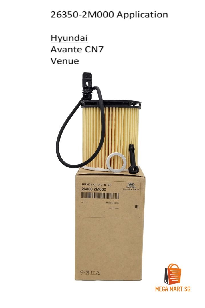 Hyundai Genuine Oil Filter 26350-2M000, Car Accessories, Accessories on ...