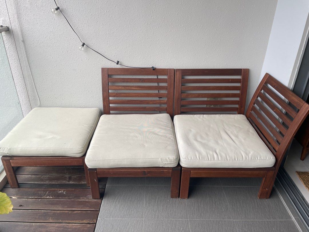 Ikea Applaro set outdoor sofa, Furniture & Home Living, Outdoor ...