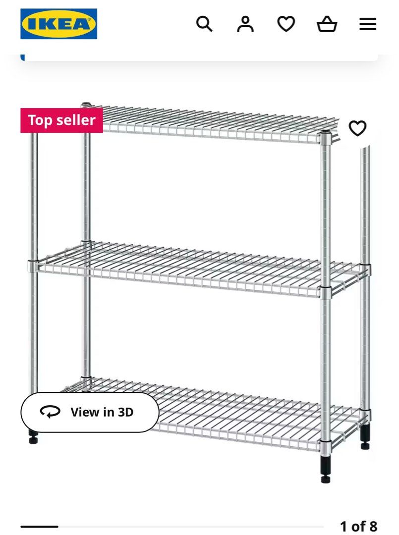 Ikea Omar Metal Rack, Furniture & Home Living, Furniture, Shelves ...