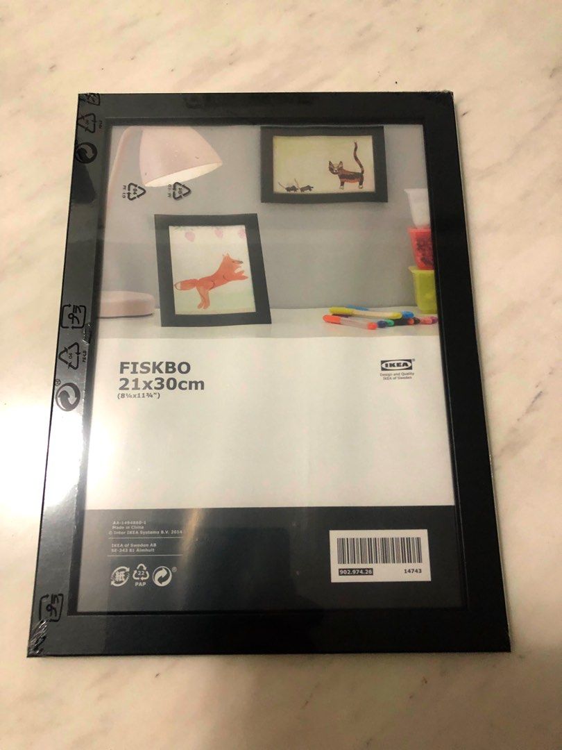 Ikea Photo Frame / FISKBO Frame, black, 21x30 cm, Furniture & Home ...