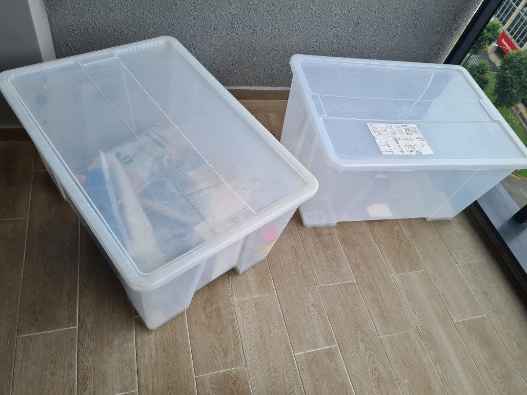 IKEA SAMLA storage box large, Furniture & Home Living, Home Improvement ...