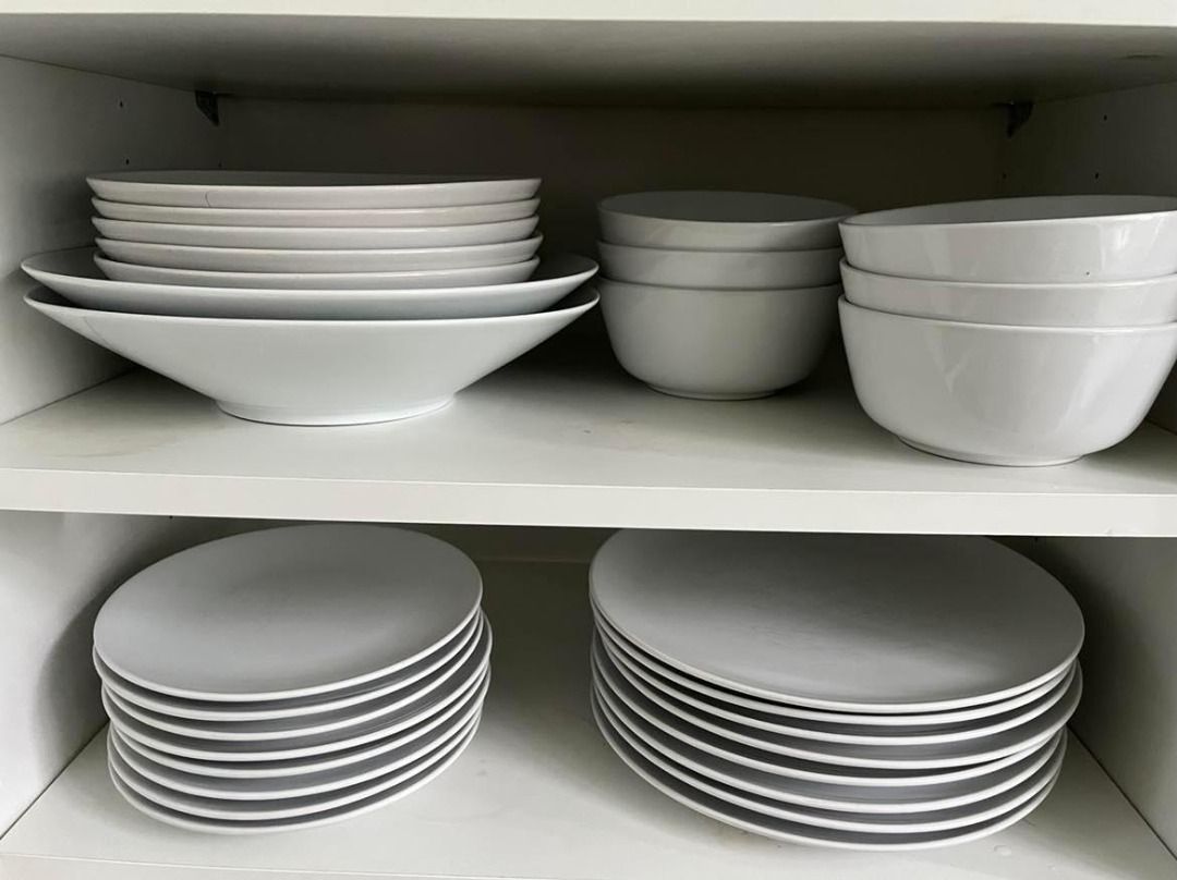 IKEA white dinnerware set, Furniture & Home Living, Kitchenware ...