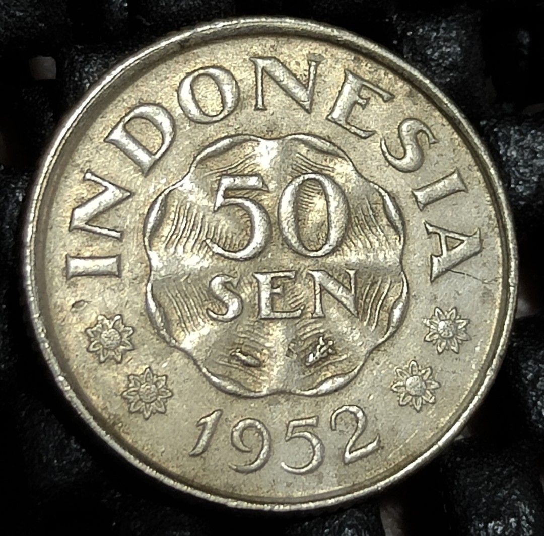 Indonesia Coin 1952 50 Sen AU(3), Hobbies & Toys, Memorabilia ...
