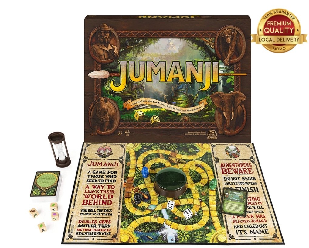 Jumanji The Game, The Classic Scary Adventure Family Board Game, for ...
