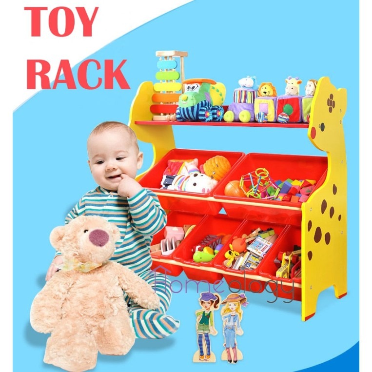Kids Toy Rack Organizer Cabinet Storage Book Shelf Container Box Baby ...