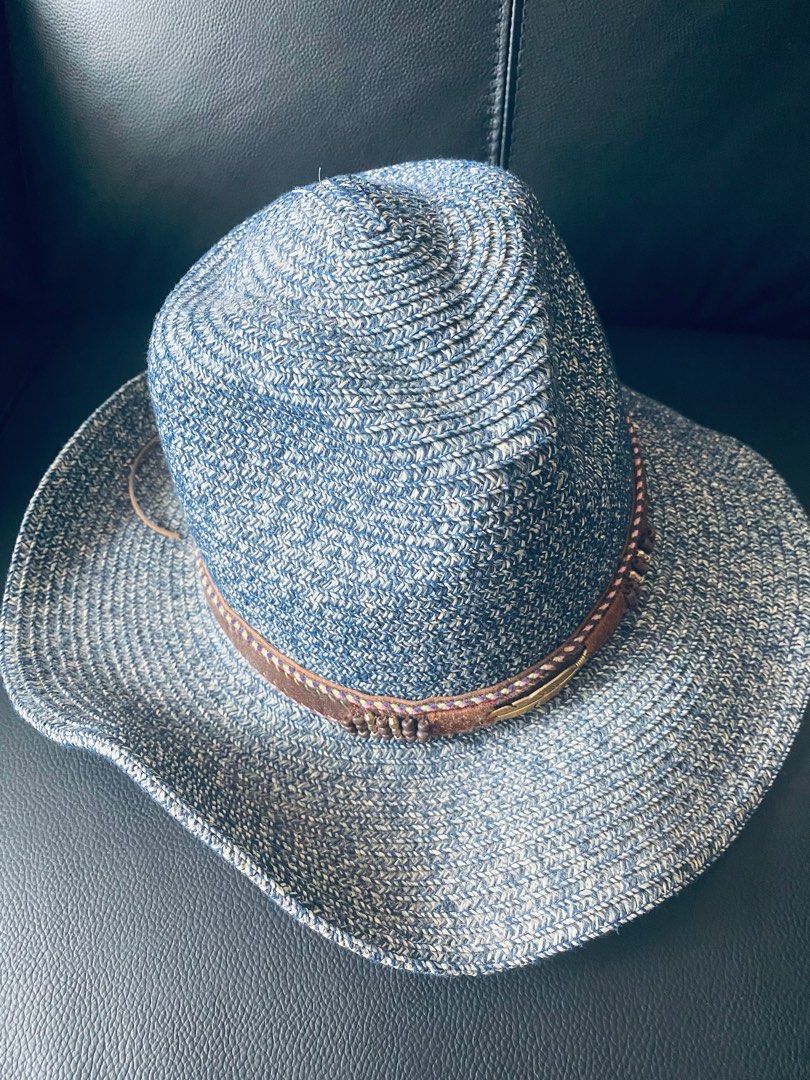 Korean Blue sun hat, Women's Fashion, Watches & Accessories, Hats ...