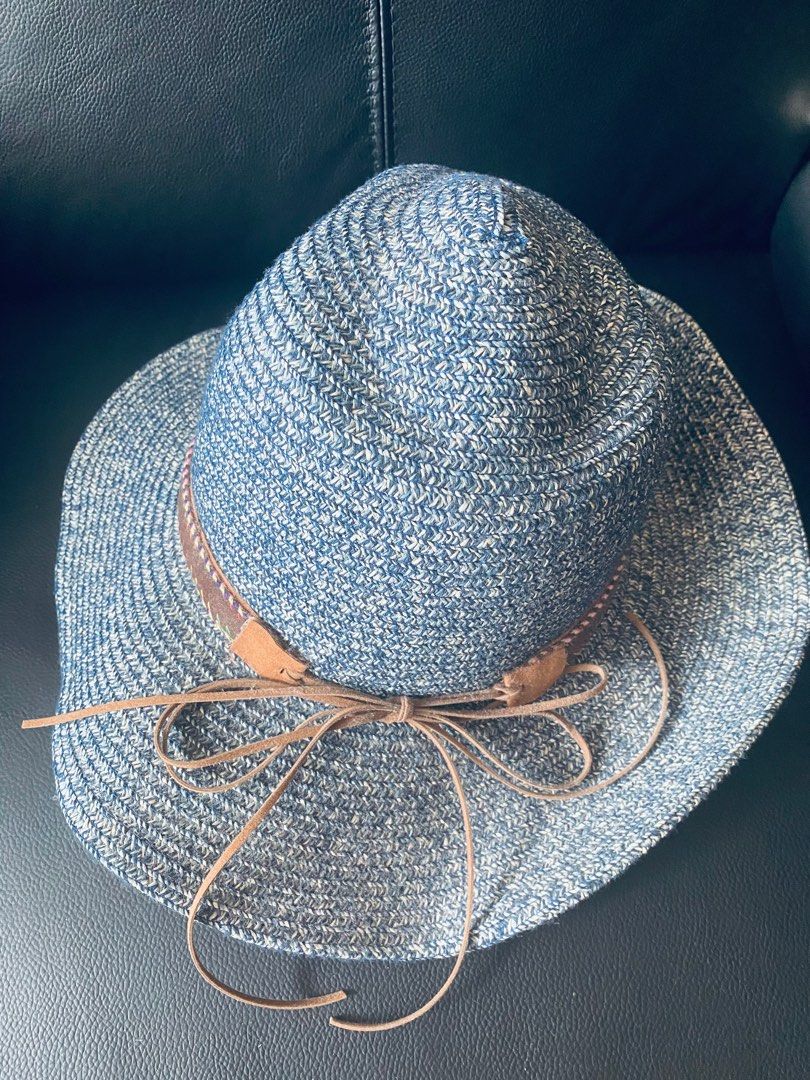 Korean Blue sun hat, Women's Fashion, Watches & Accessories, Hats ...
