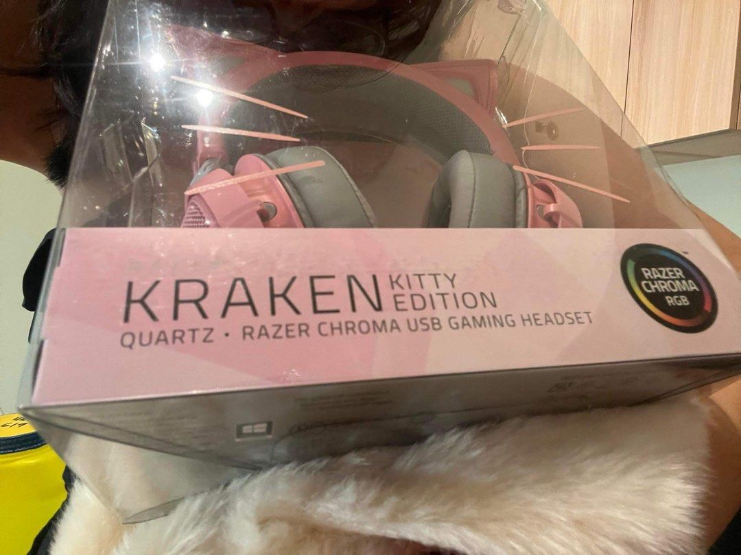 KRAKEN Kitty Edition Razer Chroma USB Gaming Headset / Gamer Girl ...
