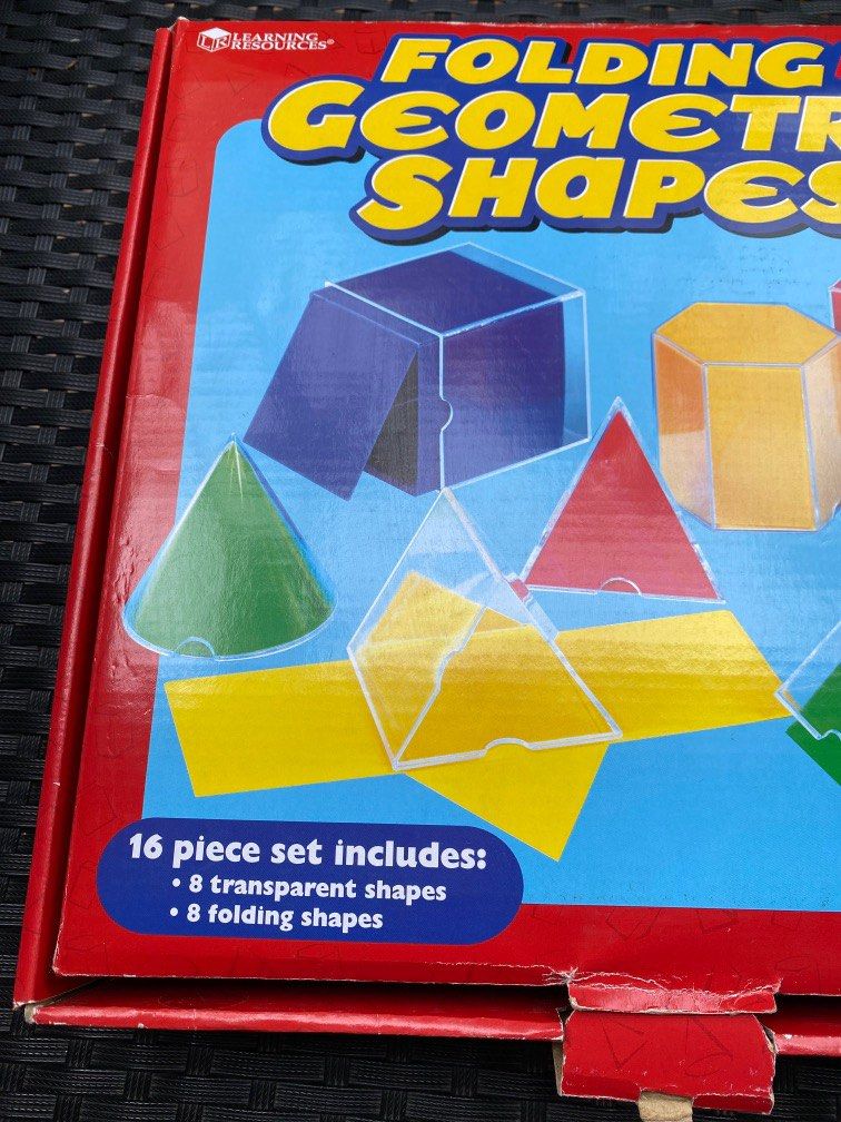 Learning Resources folding geometric shapes nets surface area math ...