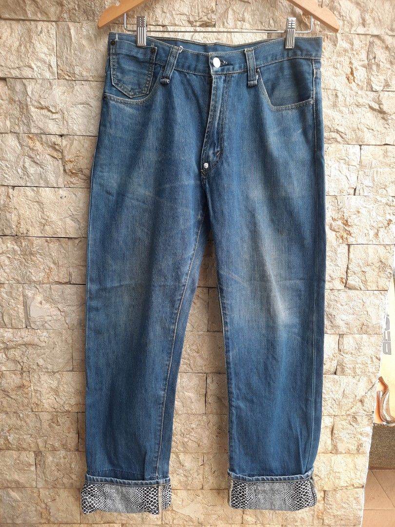 Levi's x Clot Python 505, Fesyen Pria, Pakaian , Bawahan di Carousell