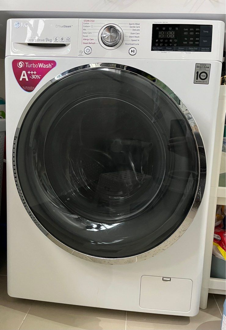 LG 9kg front load washer, TV & Home Appliances, Washing Machines and ...