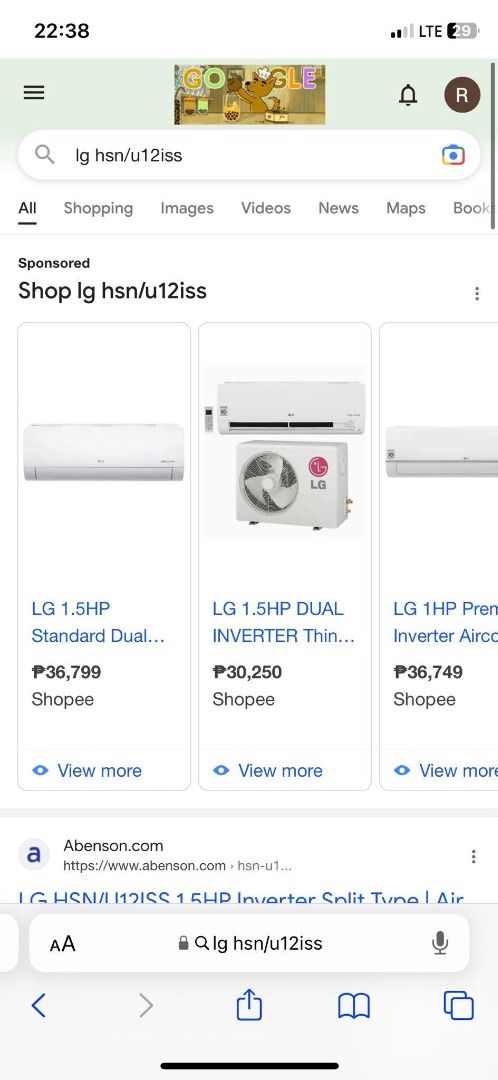 LG Split Type Aircon 1.5 HP, Dual Inverter Compressor, TV & Home ...