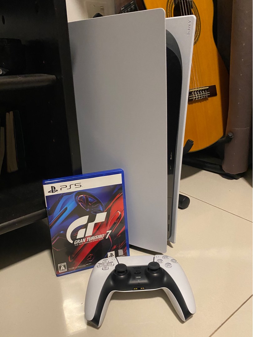 [Like New with Box] PS5 PlayStation 5 Disc Version in White with white ...