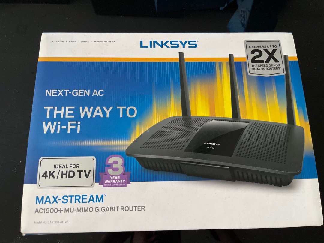 Linksys AC1900+ EA7500 wifi router, Computers & Tech, Parts ...