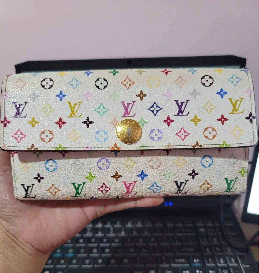 louis vuitton lv multicolor wallet sarah white takashi murakami, Luxury ...