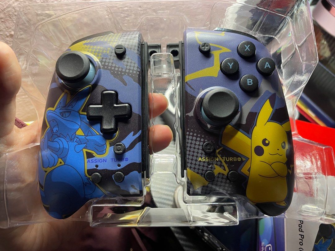 Lucario & Pikachu Split pad pro, Video Gaming, Gaming Accessories ...