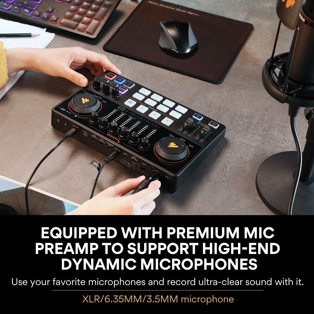 Maonocaster AME2A PM320T External XLR Audio Interface Sound Card with ...