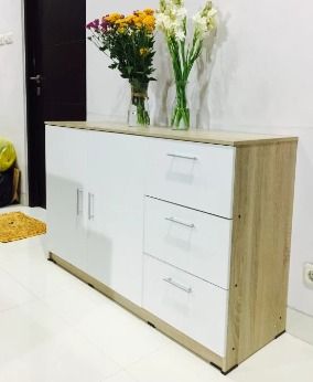 Meja Buffet Serbaguna 2 Pintu 3 Laci Minimalis Free ongkir, Perabotan ...