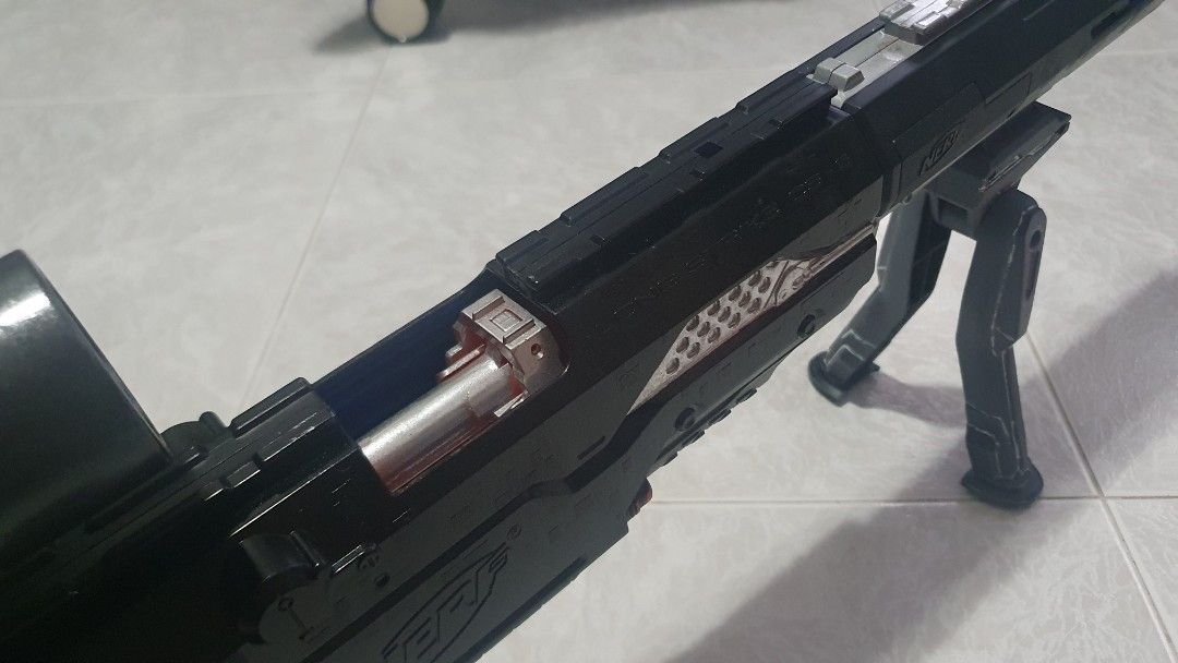 Modded Nerf LongStrike gun blaster with LongShot Scope + 3 x 6 dart ...