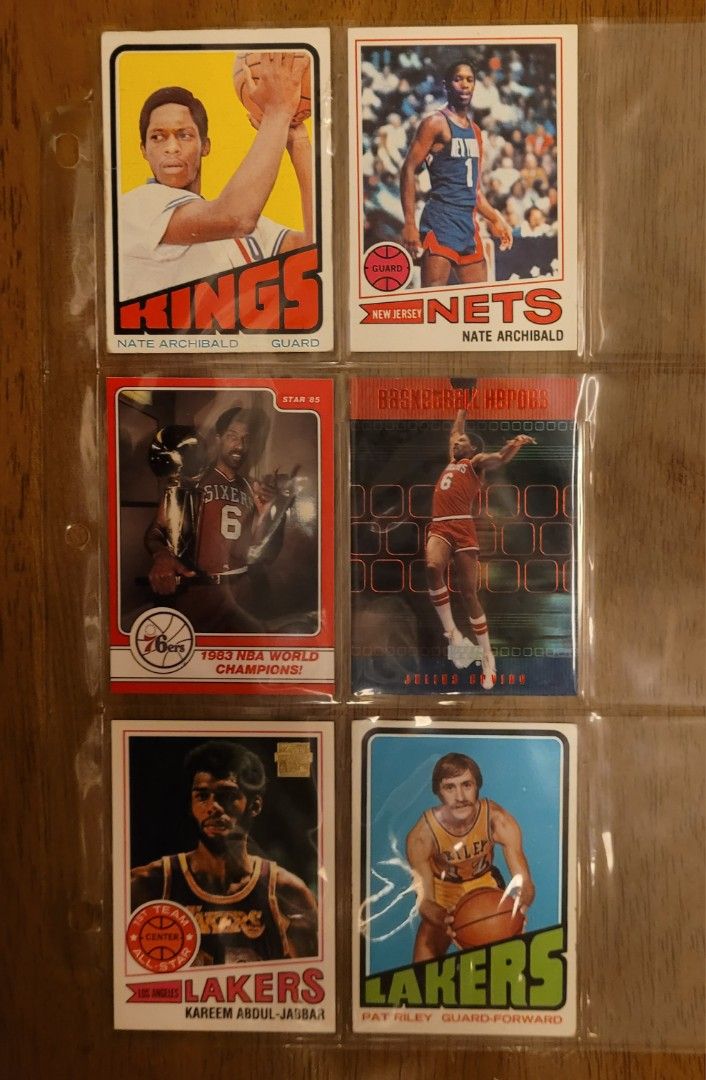 NBA card legends, wilt, Oscar, Dr J, Abdul jabaar, Hobbies & Toys ...
