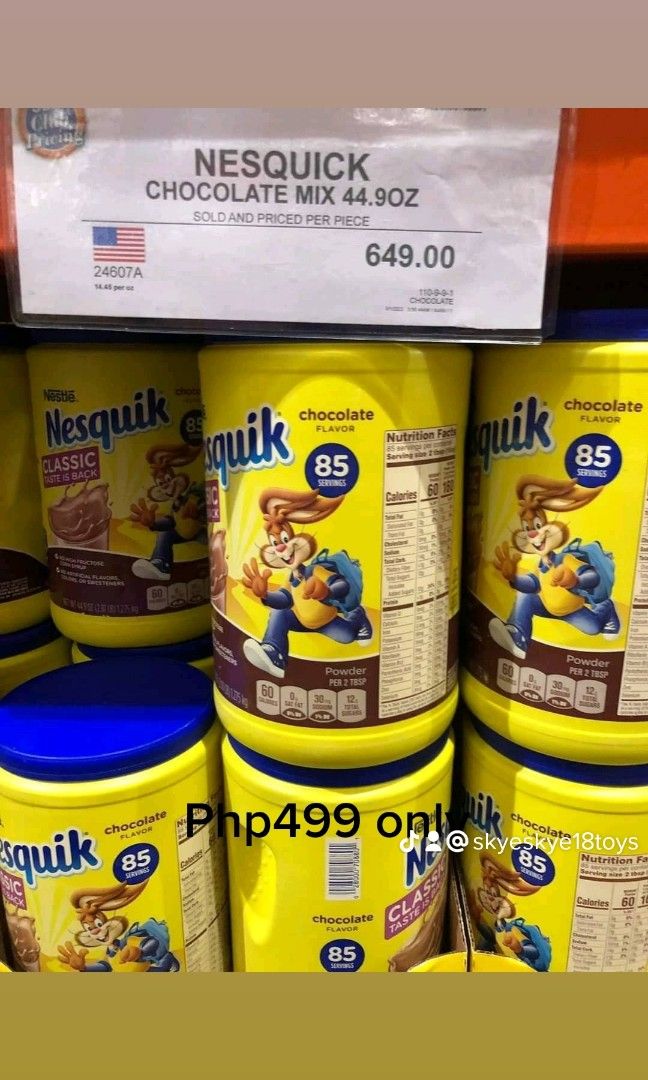 Nesquick classic chocolate drink, Food & Drinks, Packaged & Instant ...