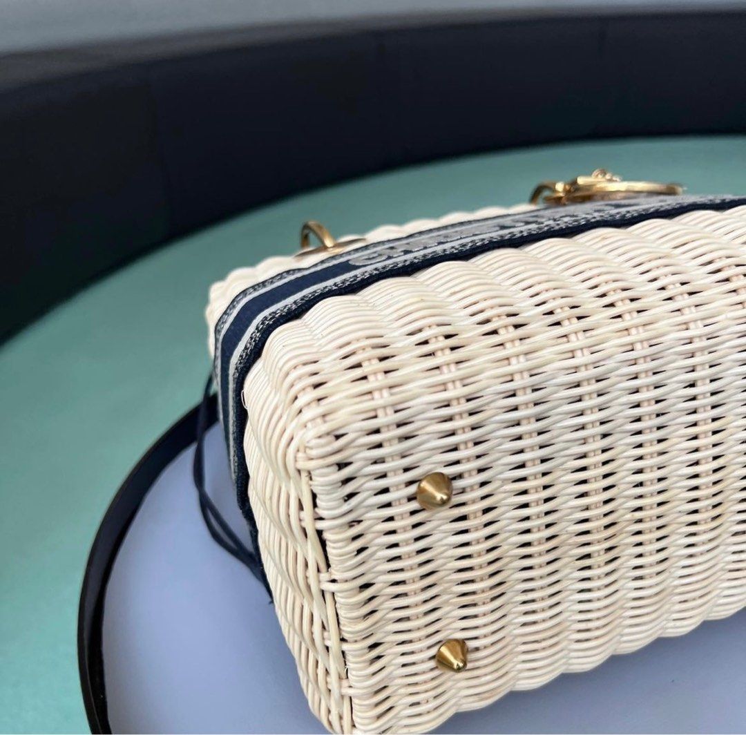 NEW Lady Dior Wicker Bag Medium Rattan, Luxury, Bags & Wallets on Carousell