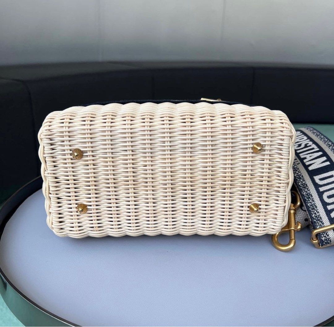 NEW Lady Dior Wicker Bag Medium Rattan, Luxury, Bags & Wallets on Carousell