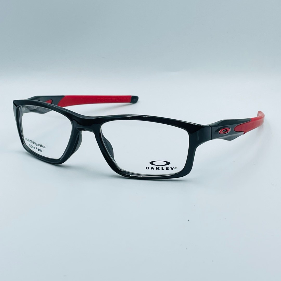 Oakley Crosslink Black Ink Red 53, Men's Fashion, Watches & Accessories ...