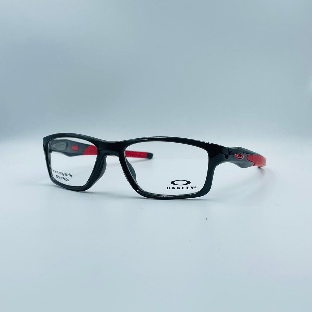 Oakley Crosslink Black Ink Red 53, Men's Fashion, Watches & Accessories ...
