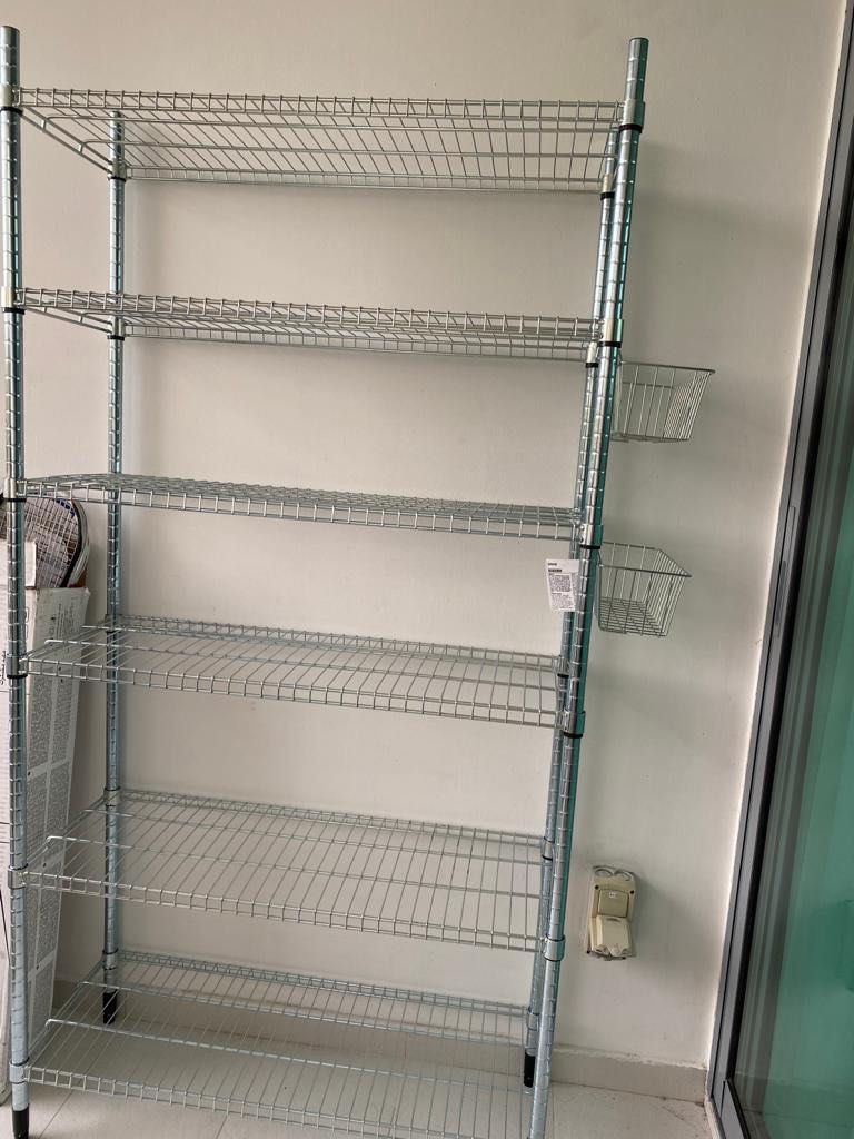 Omar (6 shelves) Stainless Steel Rack, Furniture & Home Living ...