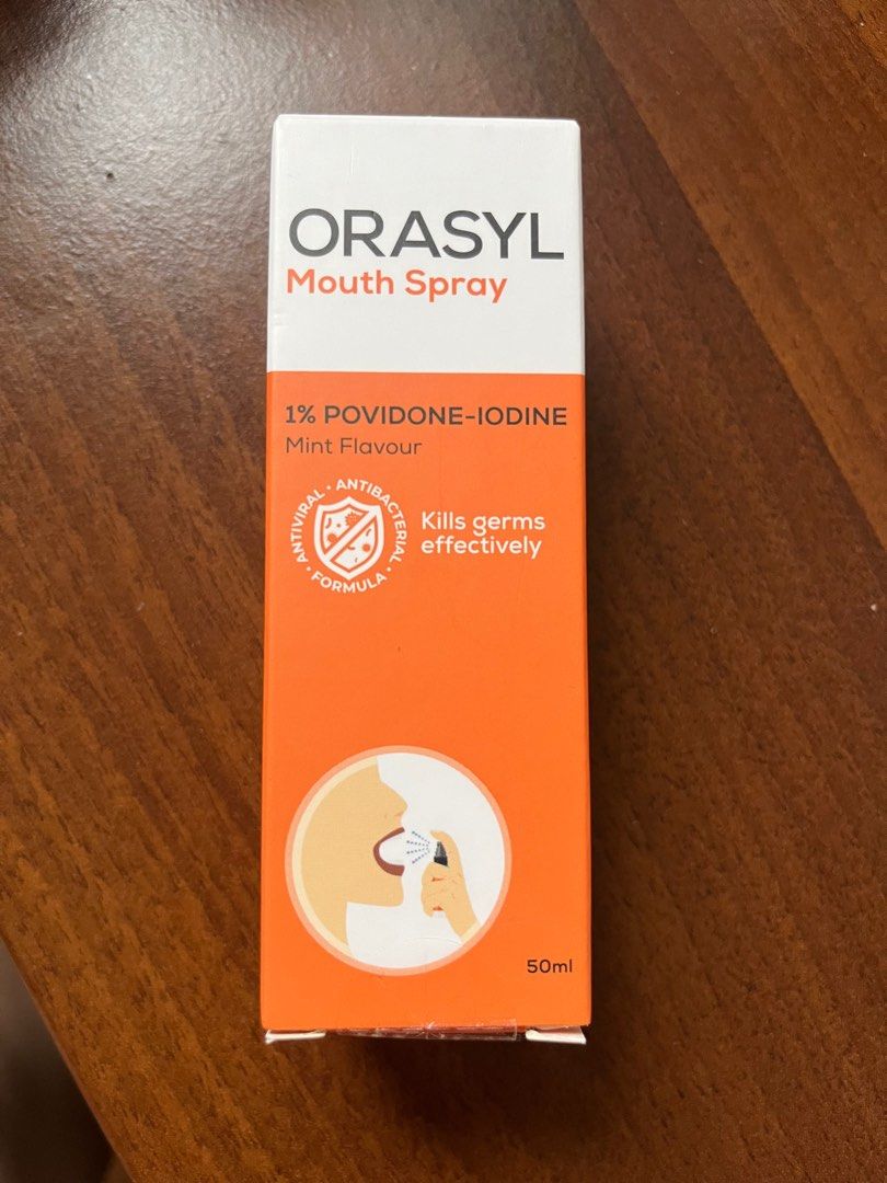 Orasyl Orange Povidone-Iodine Mouth Spray 50ml, Beauty & Personal Care ...