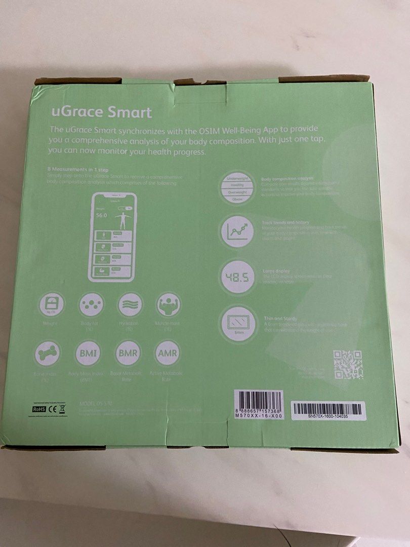 OSIM uGrace Smart Body Composition Monitor, Health & Nutrition, Health ...