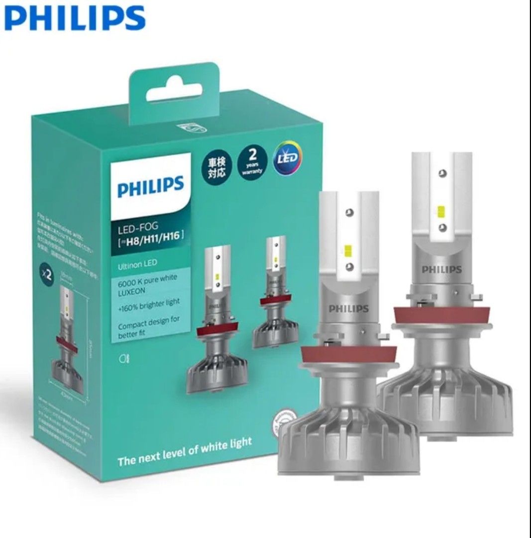 Philips Ultinon LED H4 H7 H8 H11 H16 6000k +160% Headlight Bulb not ...