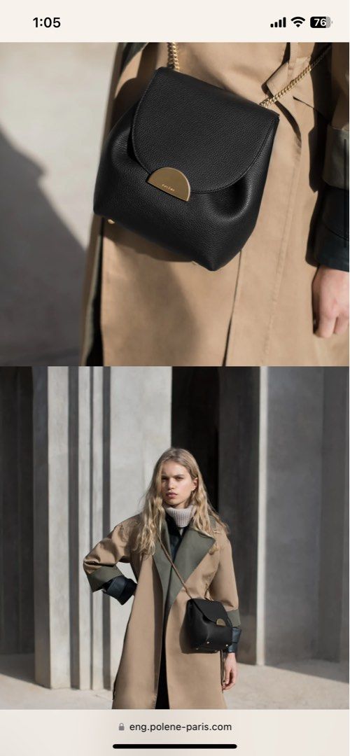 Polene numero one mini black, Women's Fashion, Bags & Wallets, Shoulder ...