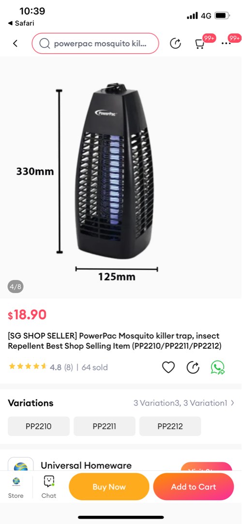 Powerpac Insect Killer Tower, TV & Home Appliances, Other Home ...