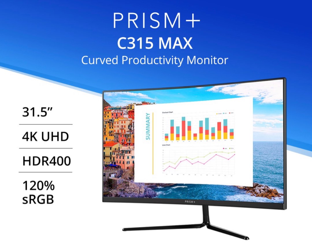 Prism+ C315 Max UHD 4K resolution Curved Monitor, Computers & Tech ...