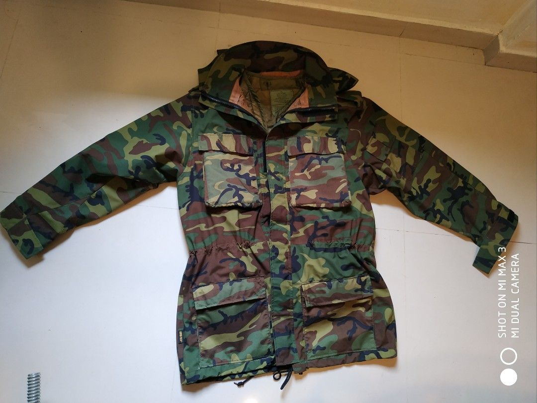 Rare Goretex Rain Jacket Best Defense Military Woodlands ( 4 pockets ...