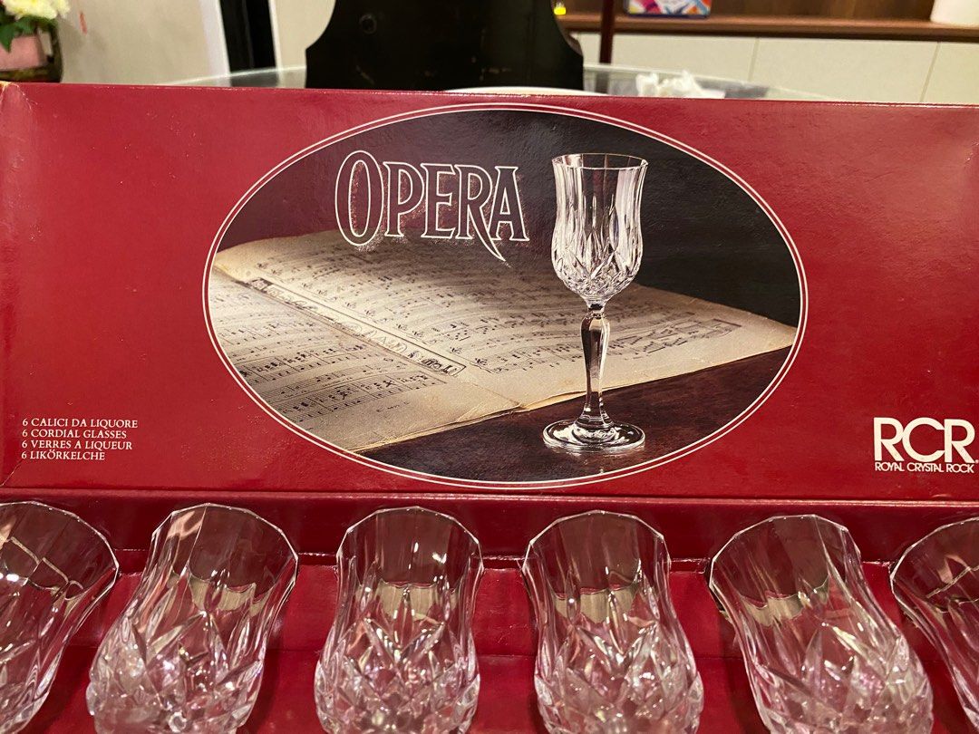 RCR crystal glasses (set of 6), Furniture & Home Living, Kitchenware ...