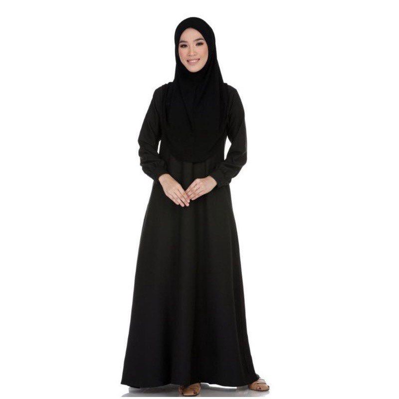 Ready Stock JUBAH KOSONG BLACK WITH POCKET INSPIRED BY SABIHA MURAH ...