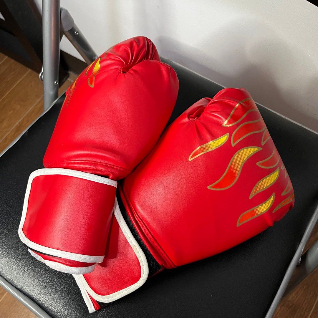 Red Flames Boxing Gloves Intramurals Costume, Sports Equipment, Other ...